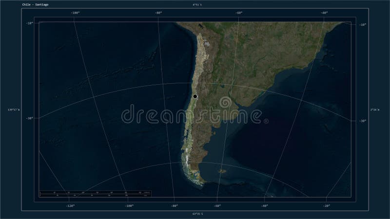 Chile Highlighted - Composition. High-res Satellite Stock Illustration ...