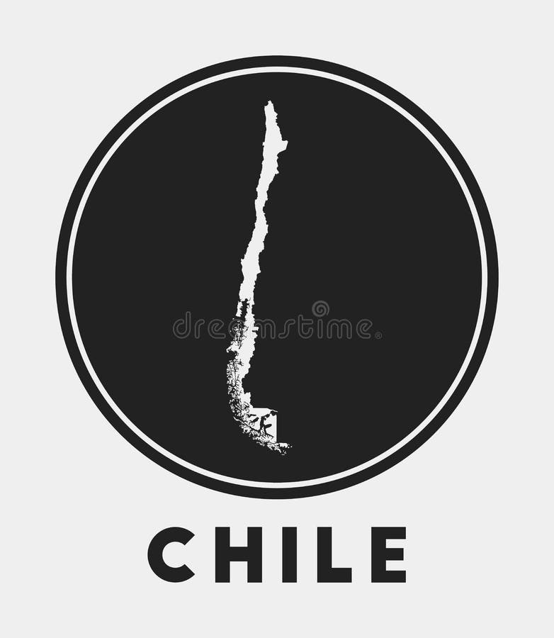 Chile Map, Stylish Location Icon with Chile Map and Flag Stock Vector ...