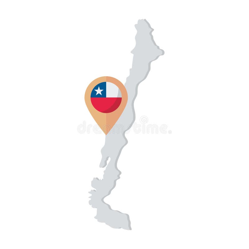 Chile map and flag stock vector. Illustration of country - 232984541