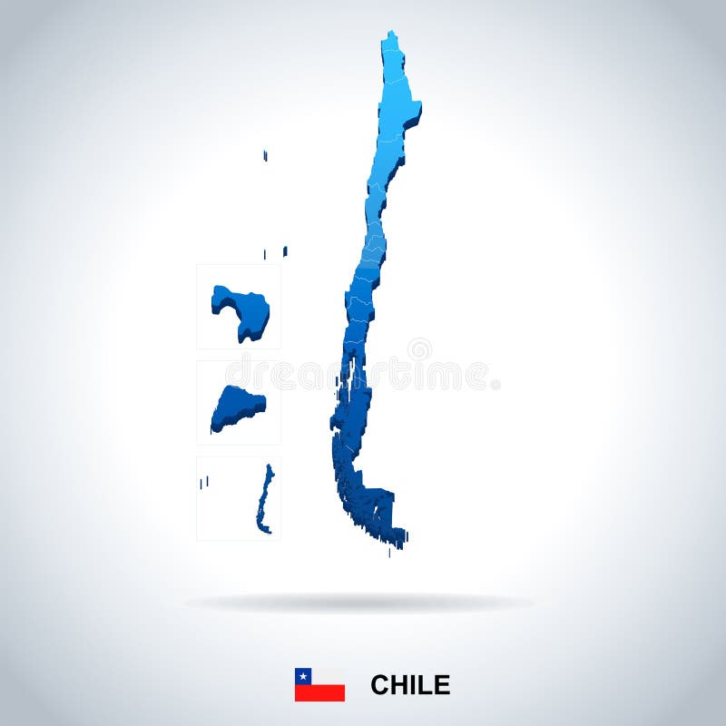 Chile - Map and Flag - Detailed Vector Illustration Stock Illustration ...