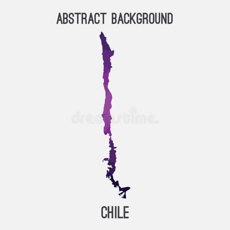 Chile Map in Geometric Polygonal,mosaic Style. Stock Vector ...