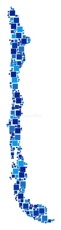 Chile Map Composition of Pixels Stock Vector - Illustration of shape ...