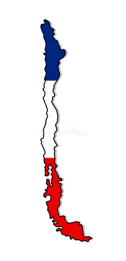 Chile Mapa Del Ejemplo Del Vector De Chile Ilustración del Vector ...