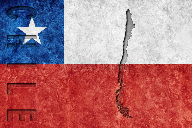 Chile Metallic Flag, Textured Flag Stock Image - Image of shimmering ...