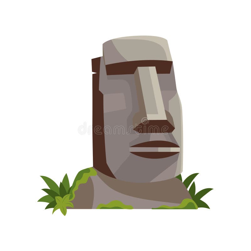 Chile moai statue design stock illustration. Illustration of statue ...