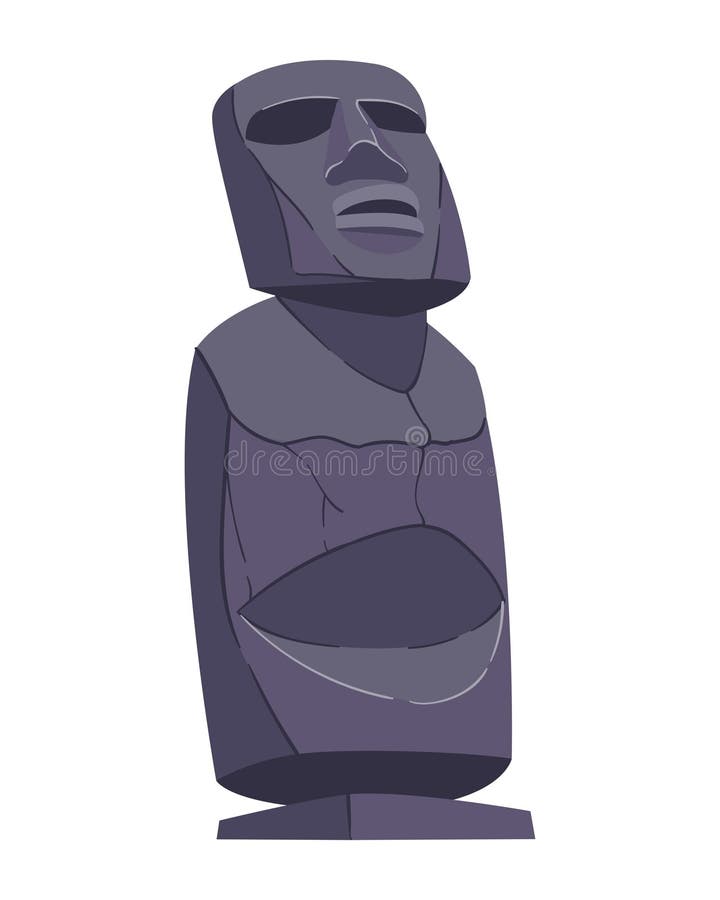 Chile moai statue design stock vector. Illustration of sculpture ...