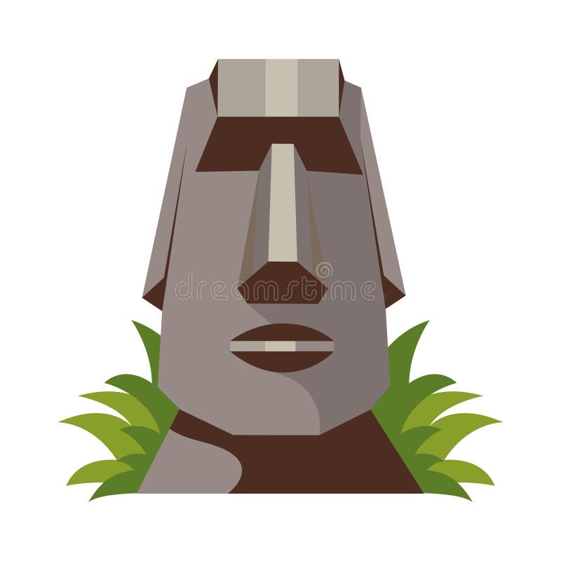 Chile moai statue design stock illustration. Illustration of statue ...