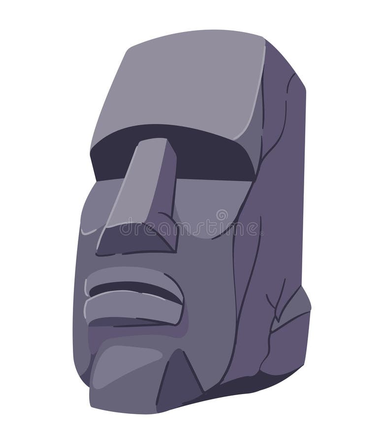 Chile moai statue heritage stock vector. Illustration of national ...