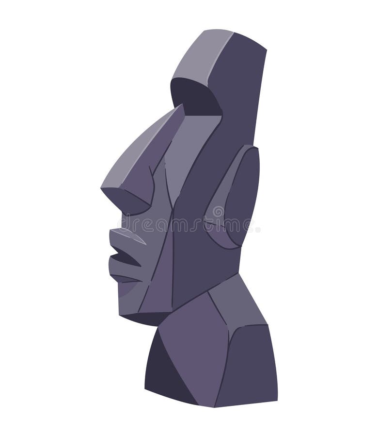 Chile Moai Statue Illustration Stock Vector - Illustration of america ...