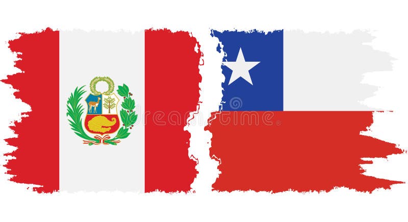 Chile and Peru Grunge Flags Connection Vector Stock Vector ...