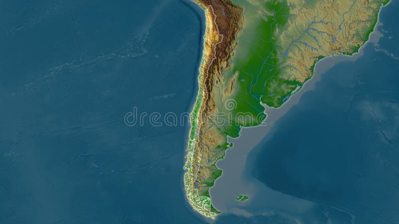 Chile - Physical. Composition Stock Illustration - Illustration of ...