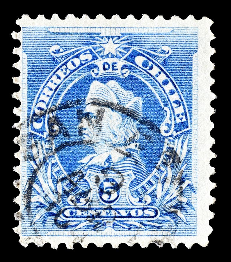 Chile on postage stamps editorial image. Image of museum - 146719315