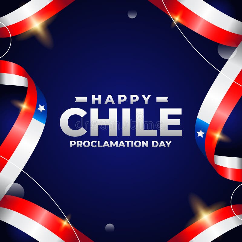Chile Proclamation Day Design Banner Illustration Stock Vector ...