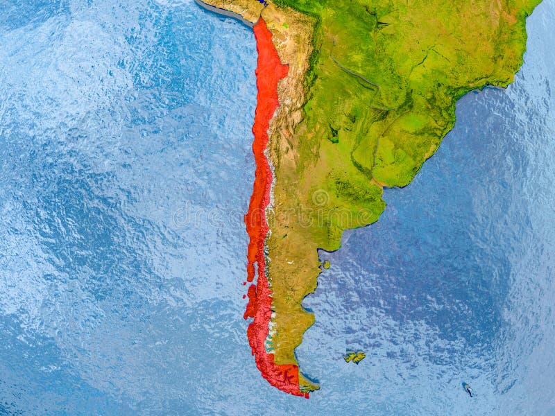 Map of Chile stock illustration. Illustration of international - 105920728