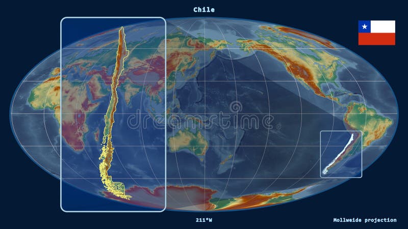 Chile relief map stock illustration. Illustration of land - 269414791