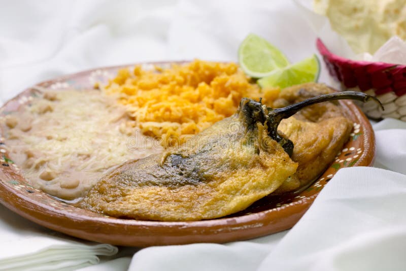 Chile relleno plate stock image. Image of copy, chili - 276742489