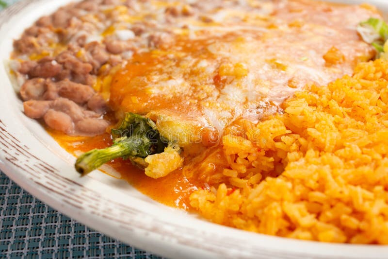 Chile relleno plate stock photo. Image of rellenos, latin - 281905744