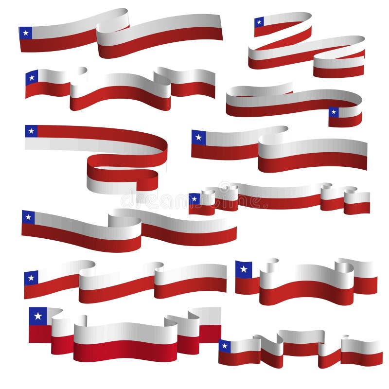 Chile Ribbon Flag Vector Element Stock Vector - Illustration of ribbon ...