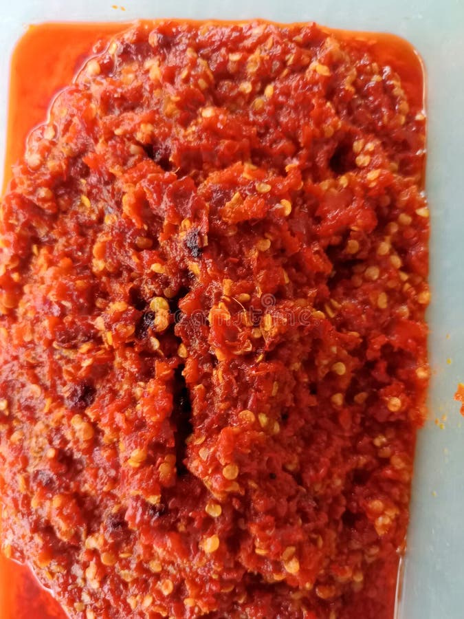 Chile Rojo Que Ha Sido Machacado Como Ingrediente De Cocina. Imagen de ...