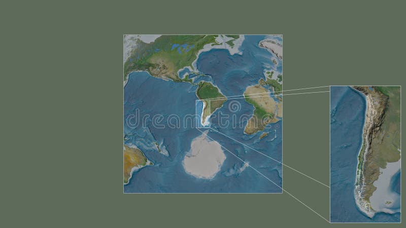 Chile - Satellite. Area Extracted Stock Illustration - Illustration of ...