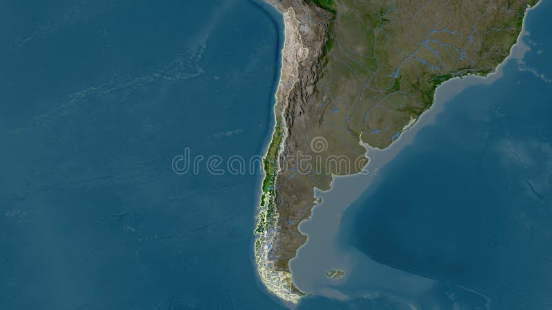 Chile - Satellite. Composition Stock Illustration - Illustration of ...