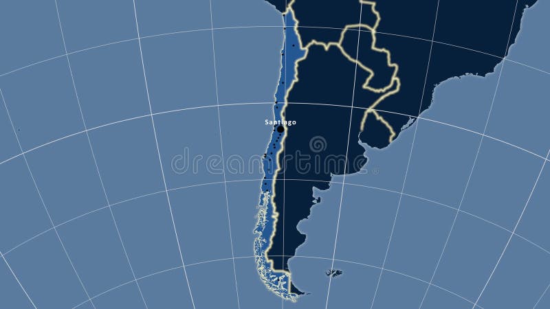 Chile borders. Bilevel stock illustration. Illustration of land - 193446473