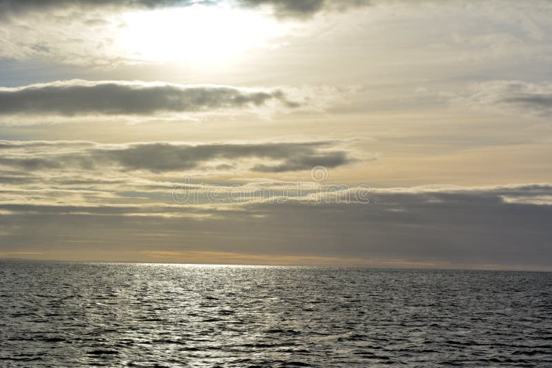 Chile. Sunset at Strait of Magellan Stock Image - Image of island ...