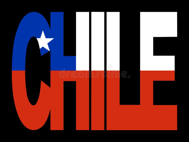 Chile text with map stock vector. Illustration of geography - 3816557