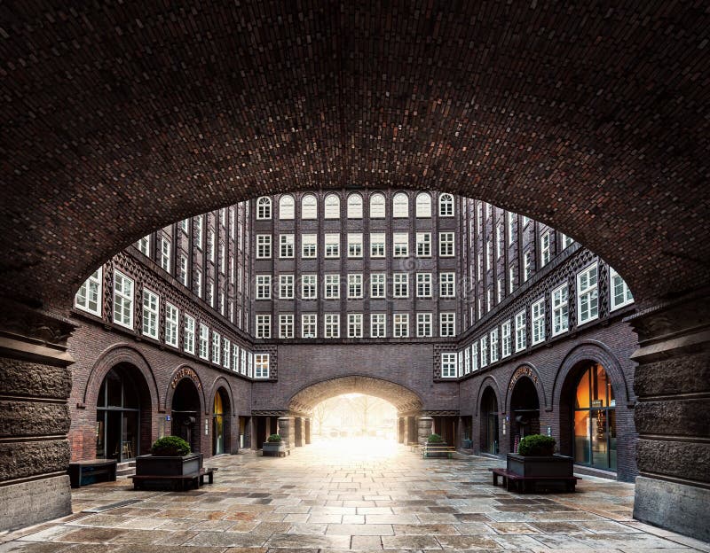 Chilehaus Building Courtyard - Hamburg, Germany Editorial Photo - Image ...