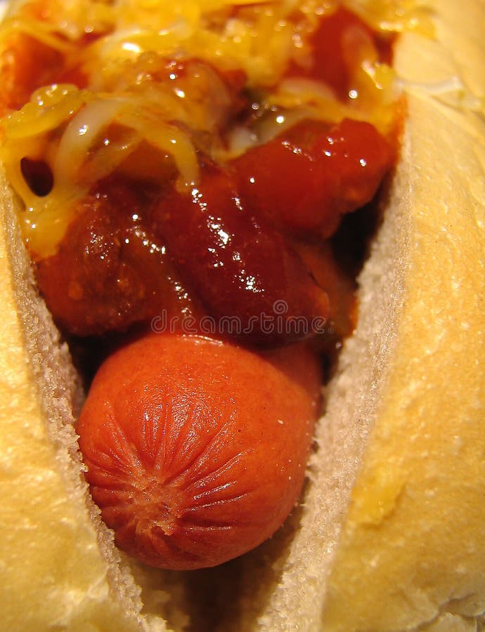 Chili Cheese Dog stock photo. Image of cooney, recipe, food - 87206