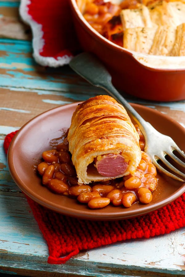 Chili Cheese Dog Bake.style Rustic Stock Photo - Image of food, meal ...