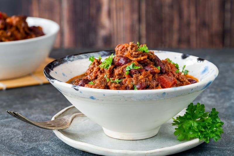 Chili con carne stock photo. Image of mexican, meal - 260333624
