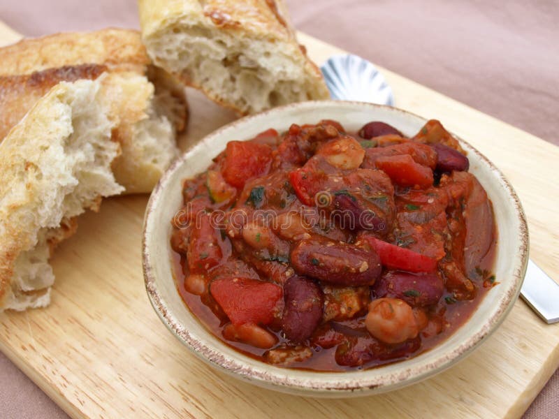 Chili and fixings stock image. Image of hearty, meal - 11098401