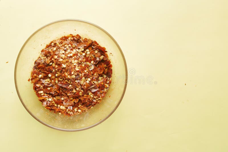 Chili Flex Powder in a Bowl on Table Stock Photo - Image of mexican ...