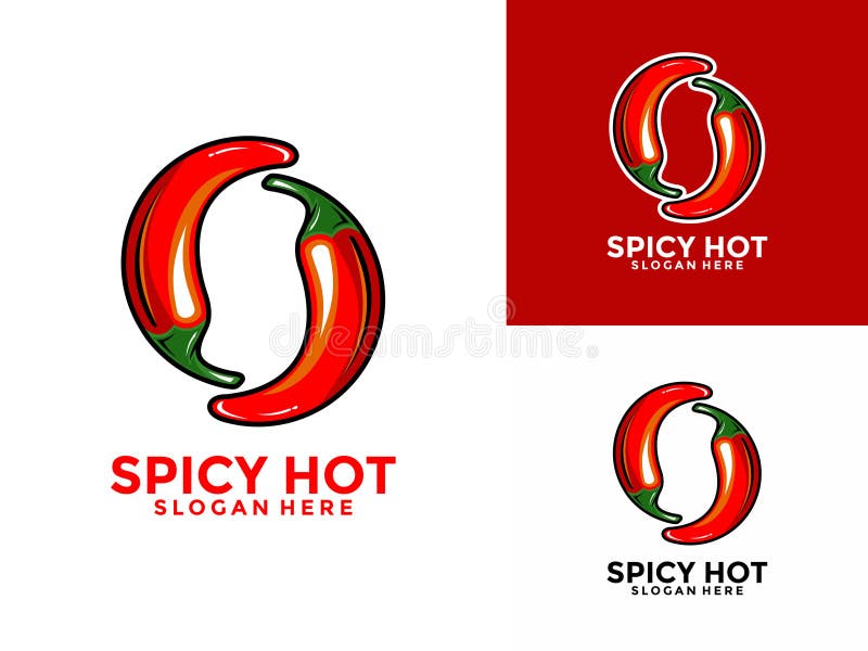Chili Hot Logo Design Vector, Red Hot Spicy Pepper Logo Template Stock ...