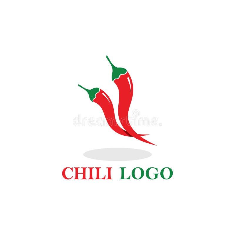 Chili Hot Symbol and Logo Vector Icon. Stock Vector - Illustration of ...