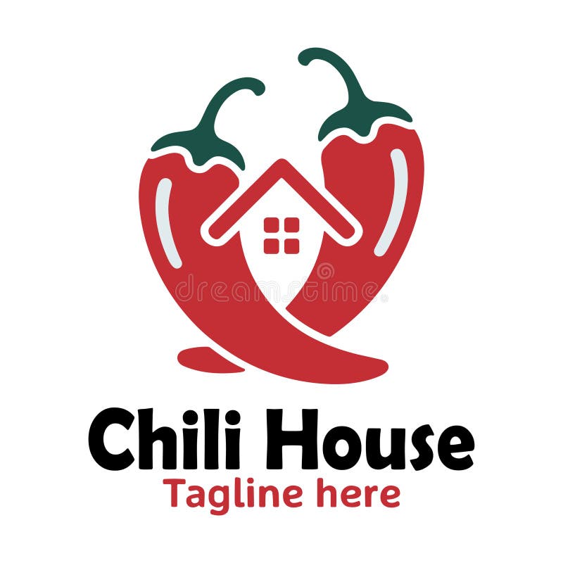 Chili House Restaurant Logo Design Combining Chili Peppers and a House ...