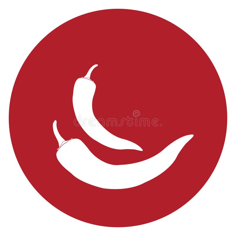 Chili icon logo design stock vector. Illustration of paprika - 334753256