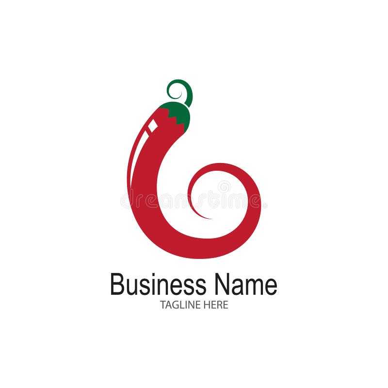 Chili Icon Logo Vector Template Design Stock Vector - Illustration of ...