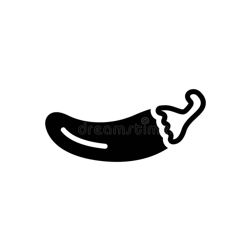 Black Solid Icon for Chili, Spicy and Pepper Stock Vector ...