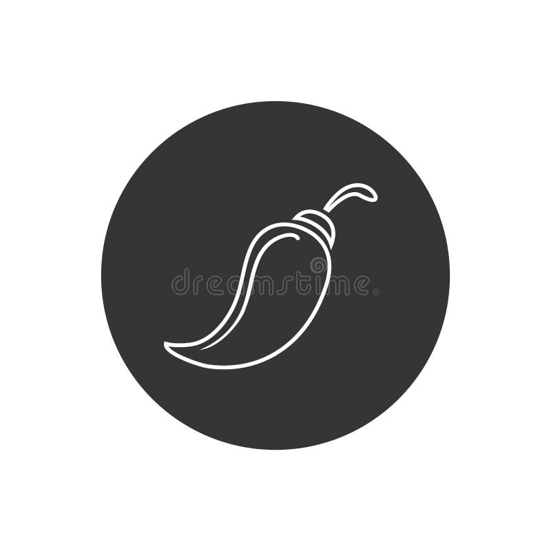 Chili Line Icon. Pepper Icon. Vector Illustration in Modern Flat Style ...