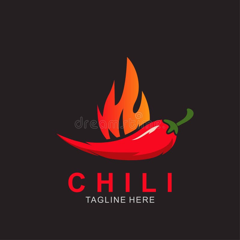 Set Chili logo design stock vector. Illustration of flame - 181355881