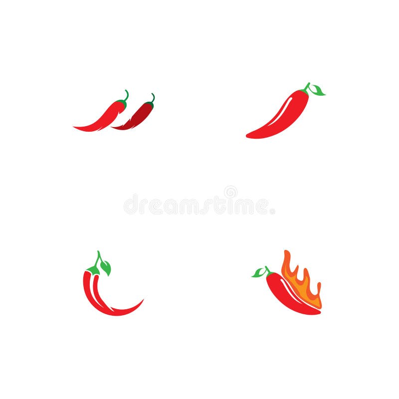 CHILI LOGO TEMPLATE SYMBOL VECTOR ICON Stock Vector - Illustration of ...