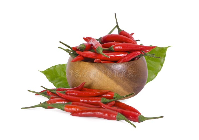 Chili Padi Bird Chili Ave Chili Thai Pipper Fondo Blanco. Imagen de ...