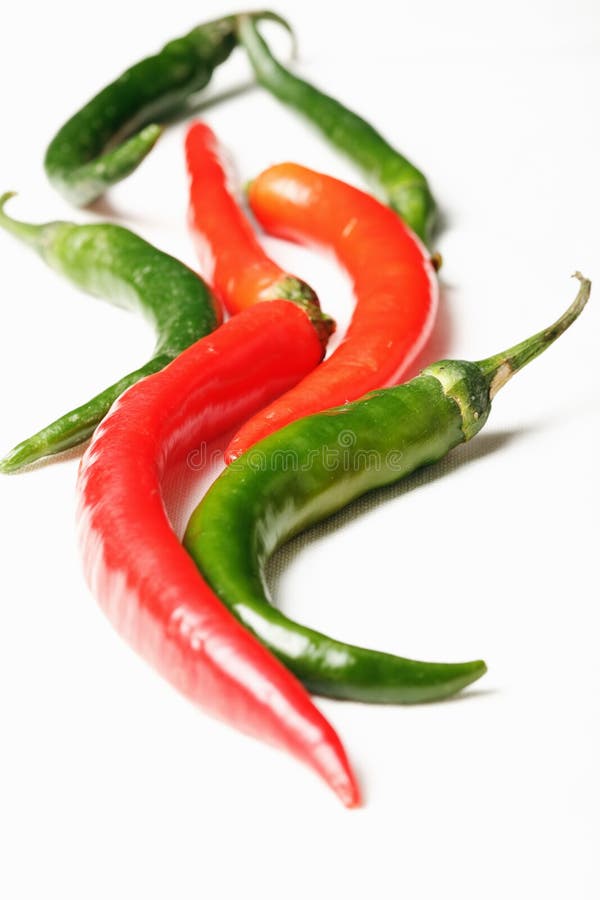 Chili Papers of Various Shapes Closeup Stock Image - Image of nutrition ...