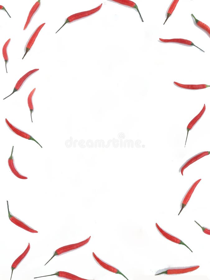 Chili Pattern on Whie Background Stock Image - Image of asia, farm ...