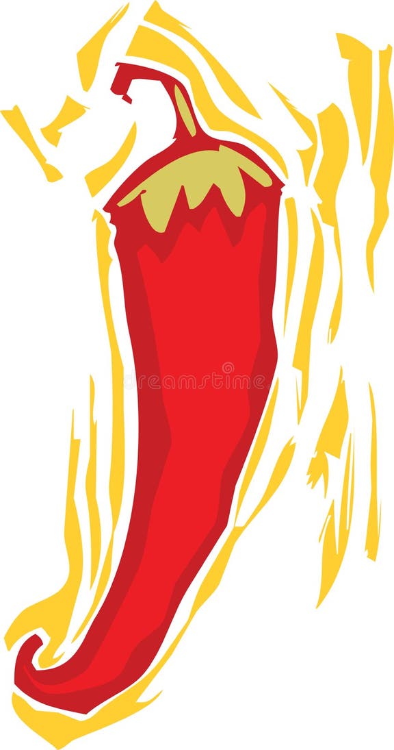 Chili Pepper stock vector. Illustration of healthy, woodcut - 19579570