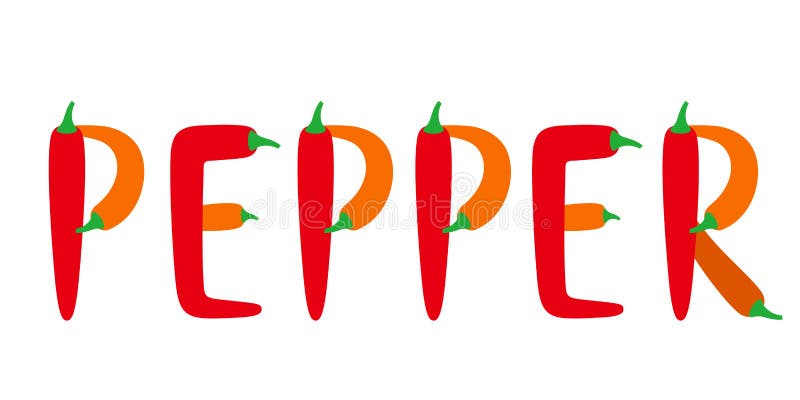 Alphabet Chili Pepper Stock Illustrations – 276 Alphabet Chili Pepper ...