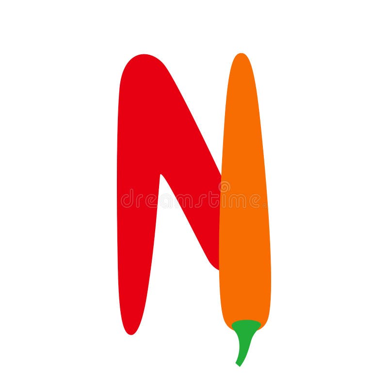 Chili Pepper Alphabet, Vector Illustration Stock Vector - Illustration ...