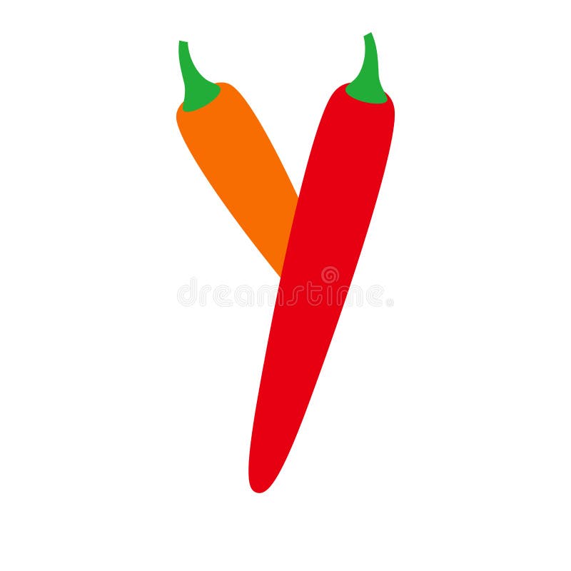 Chili Pepper Alphabet, Vector Illustration Stock Vector - Illustration ...